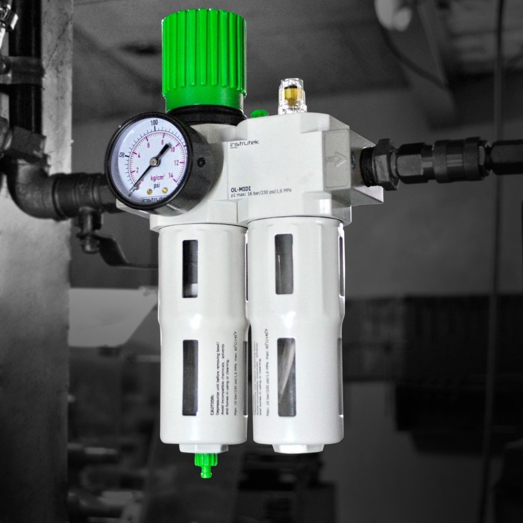 Regulador De Presión Neumático 1/4 200 Psi Con Manómetro | Instrutek